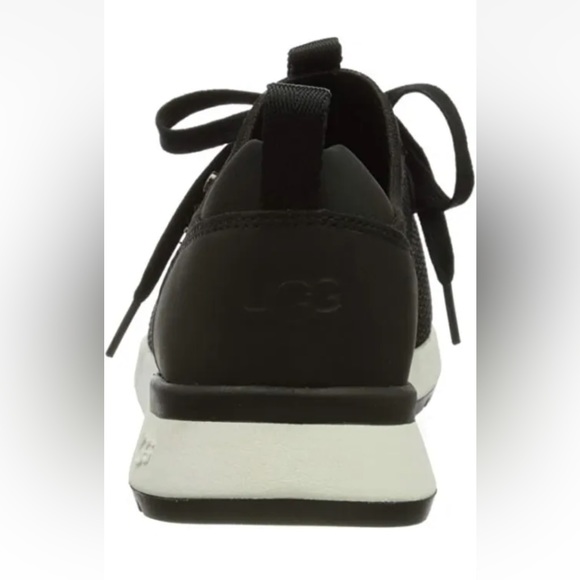 UGG | Shoes | Ugg Tay Sneaker Black White Laceup Tie Mesh Knit ...